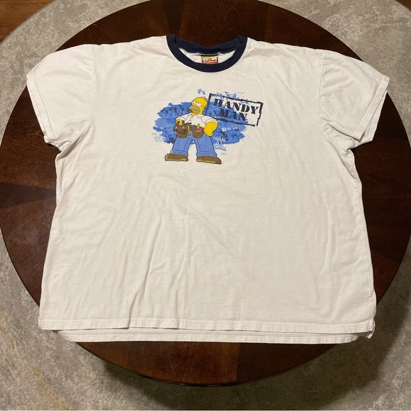 Vintage | Shirts | Vintage Y2k 200s Homer Simpson Hard Work Ringer ...